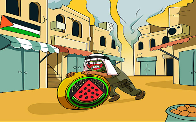 Draw crypto meme coin art illustration and meme video for your project ...