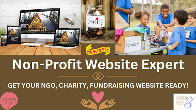 Create or build nonprofit, ngo, charity, or donation website by Em ...