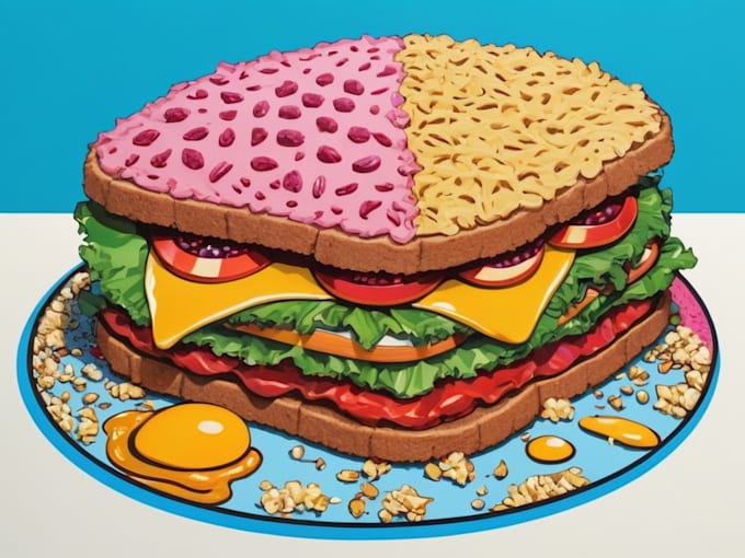 Make a food pop art of your food by Andrietlevy | Fiverr