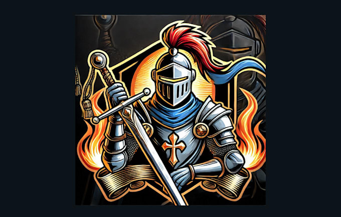 Do unique medieval knight mascot logo within two days by Deven_simonis ...