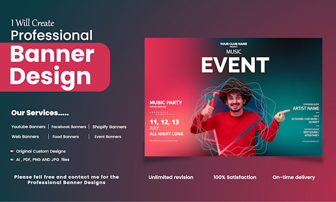 Design awesome web banner, flyer, fb ads and etsy editable templates by ...