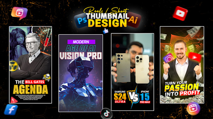 Make custom thumbnails for youtube shorts and reels by Muhammad_sayem ...