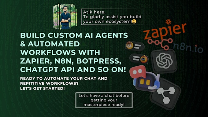 Automate workflows and ai integration with zapier, botpress by Ae_atik ...