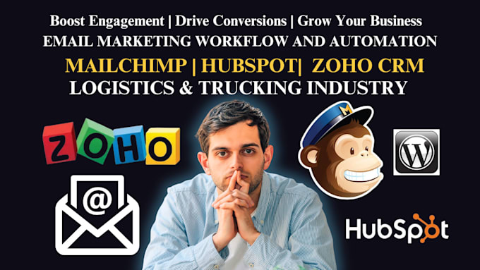 Set mailchimp zoho hubspot email campaign workflow automation for logistic leads by ...