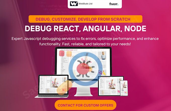 Code react, angular, nodejs application by Webbuds | Fiverr