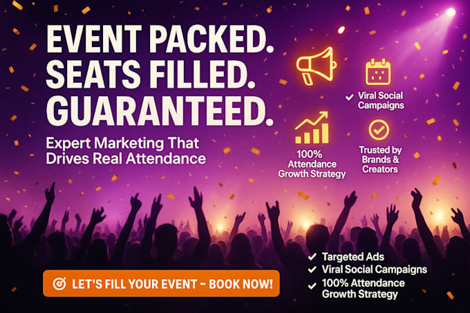 Handle event marketing and promotion to boost attendance by ...