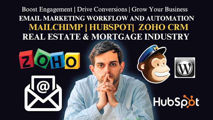 Setup mailchimp hubspot zoho email workflow automation for real estate ...