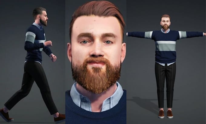 Sculpt 3d metahuman 3d realistic face, model, metahuman rig ue4 ...