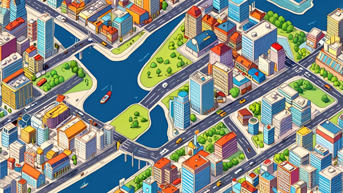 Create vector map, city map, site map, event map in illustrator by ...