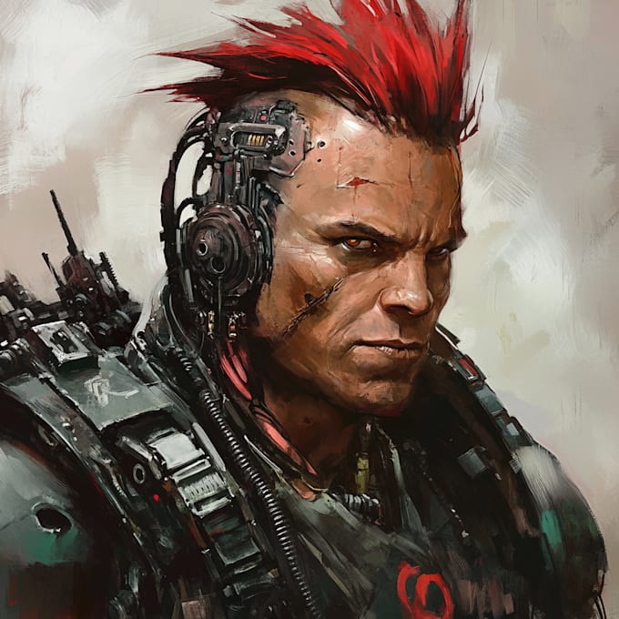 Make a warhammer 40k character illustration by Lealeidou | Fiverr