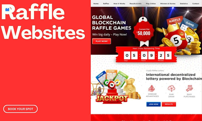 Build a competitive raffle website, giveaway website, competition ...