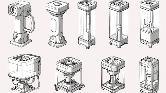 Draw industrial design product illustrations and sketches by ...