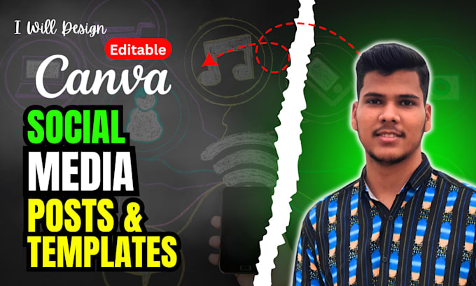 Desing editable social media posts,ads image using canva by ...