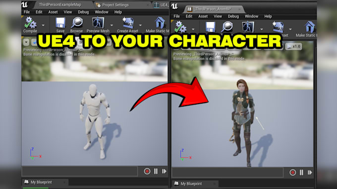 Rig your character to epic skeleton for ue4 ue5 by The3dworld | Fiverr