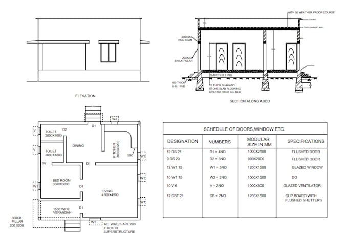 Provide 2d autocad drawing plans by Dakshvala05 | Fiverr