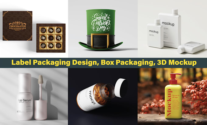 Do label packaging design, box packaging, and 3d mockup by Ateeqshafiq23 | Fiverr