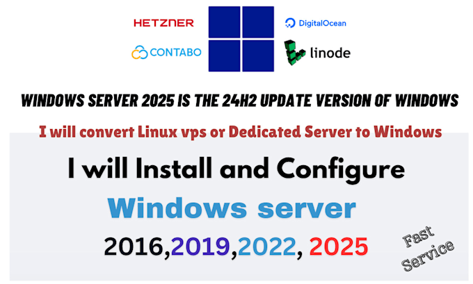 Convert linux vps to windows by Wintech_1993 | Fiverr