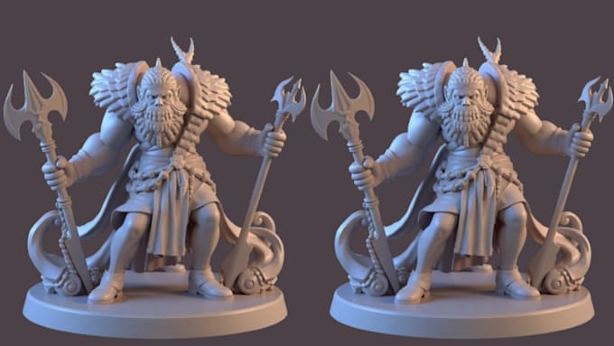 Sculpt 3d model, 3d printed model, 3d miniature, aaa character for game ...