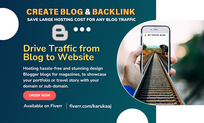 Build a high traffic blogger blog and backlink mastery by Karukaaj | Fiverr