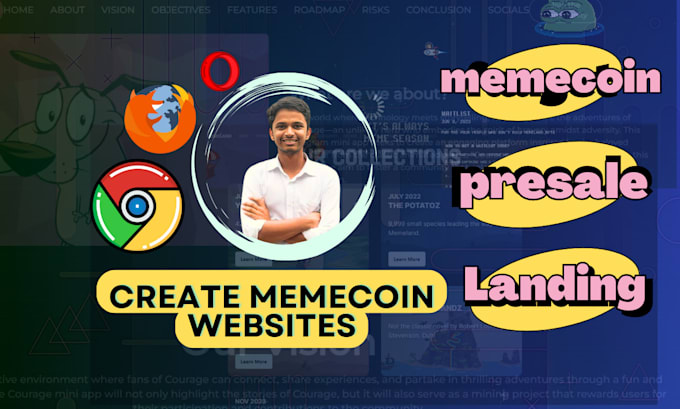 Create memecoin website, presale website and landing page by Niasdre ...
