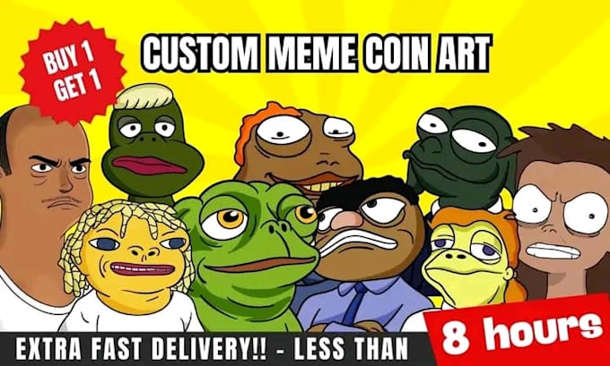 Krypto-meme-video entwerfen, meme-münzkunst, meme-charakter, solana ...