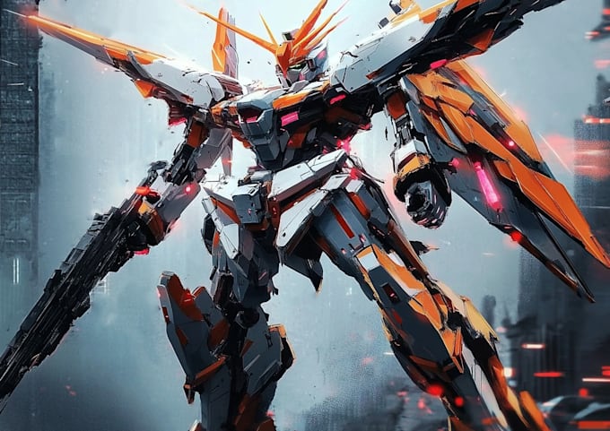 Draw cyberpunk, sci fi, robot, mecha character concept art by Malmarbo ...