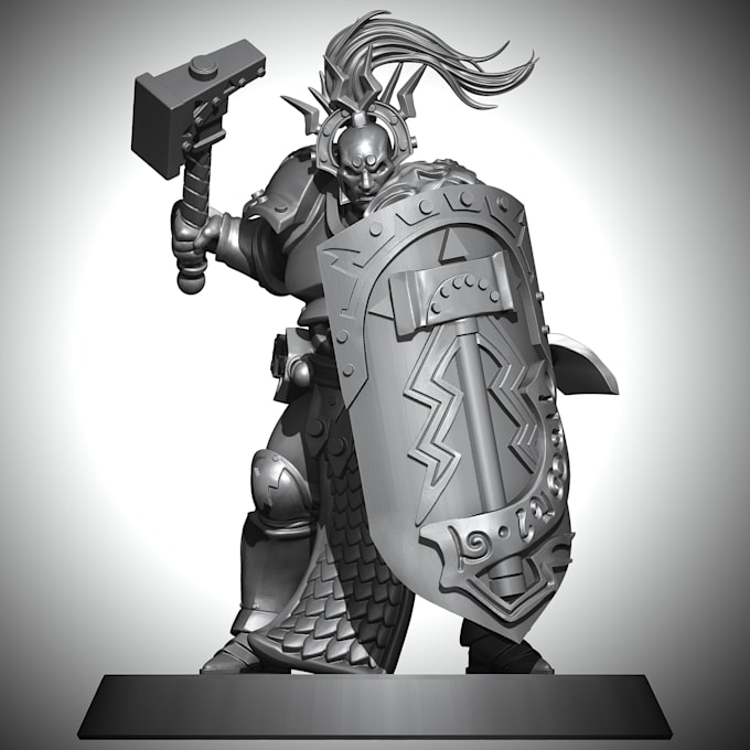 3d character modeling 3d model miniature warhammer dnd for 3d printing ...