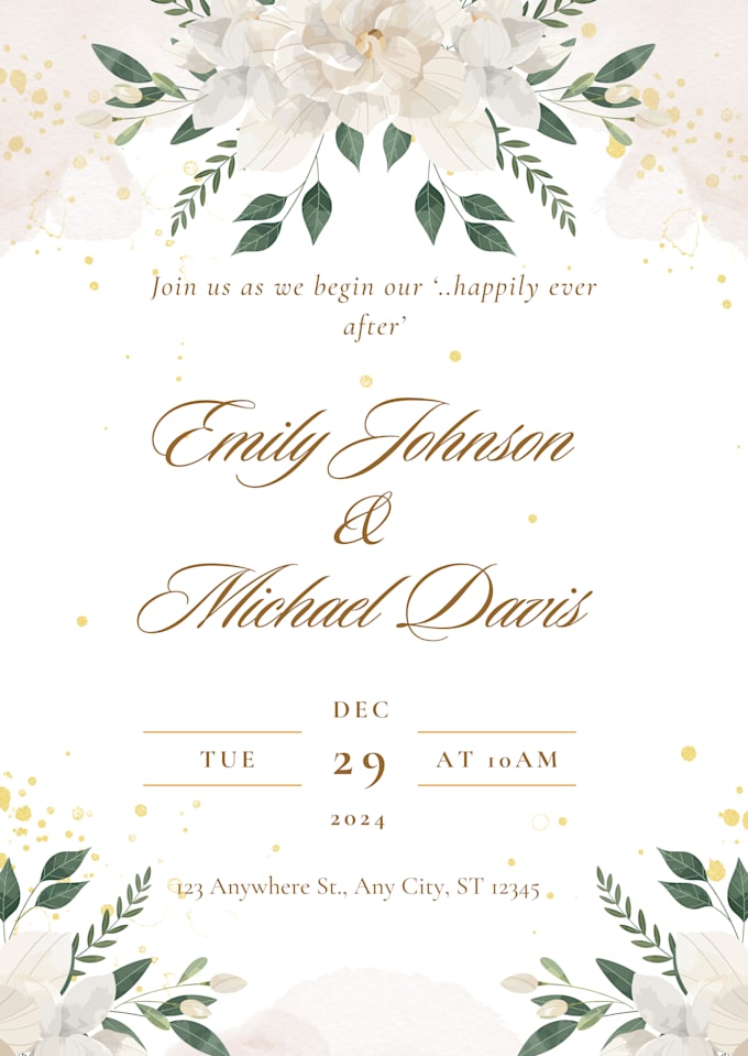 Design personalized digital invitation cards by Littleredhead01 | Fiverr