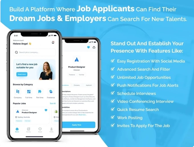 Job portal app, job board app, job interview app, ai interview app, job ...