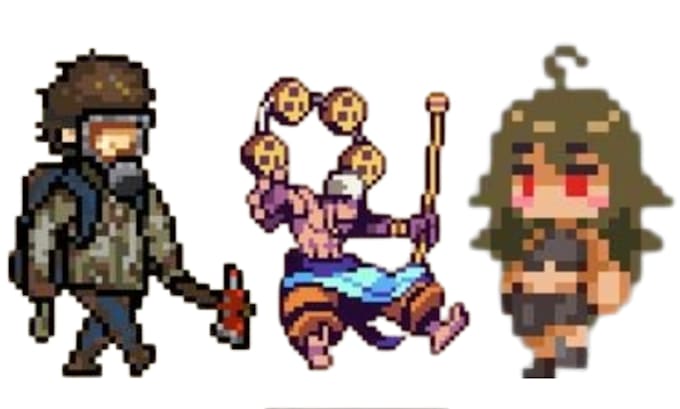 Create 8 bit or 16 bit sprites for pixel art or video games by ...