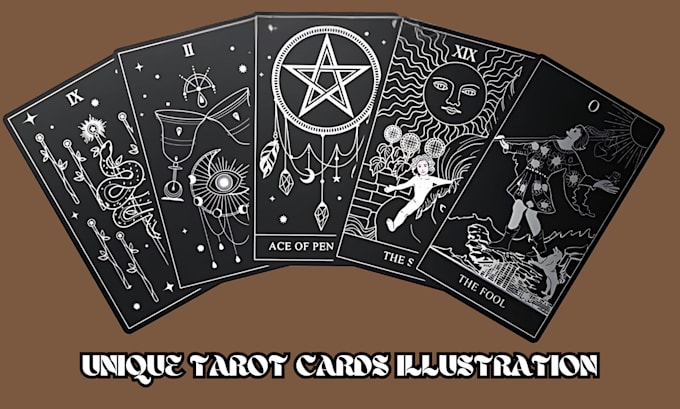 Design tarot card board game art nouveau oracle tarot card game art ...