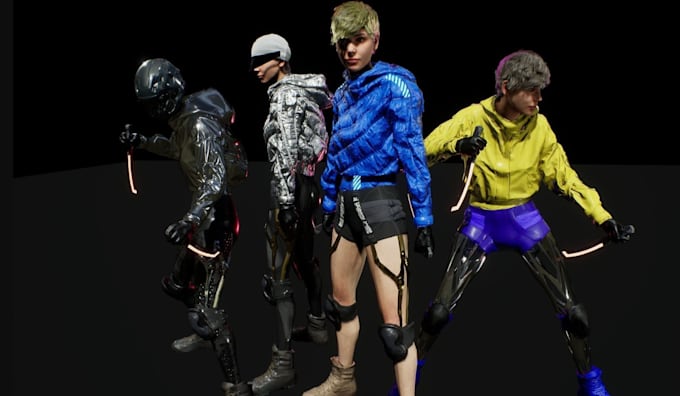 3d sci fi realistic character armor meta human avatar cyberpunk robot ...