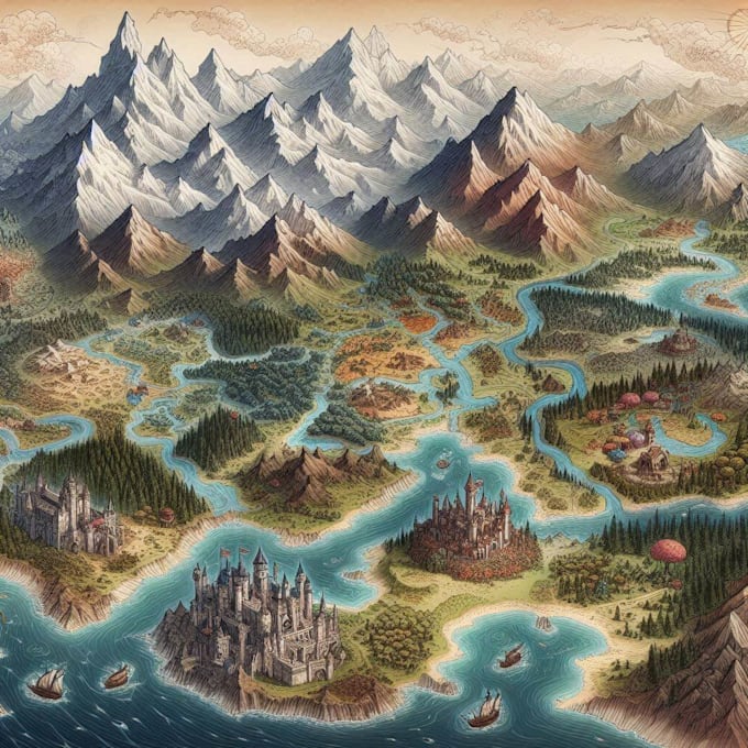 Design the best custom fantasy maps for you by Wooseophant | Fiverr