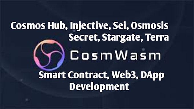 Do cosmwasm smart contracts on injective sei osmosis mantra by Sinisa_vujicic | Fiverr