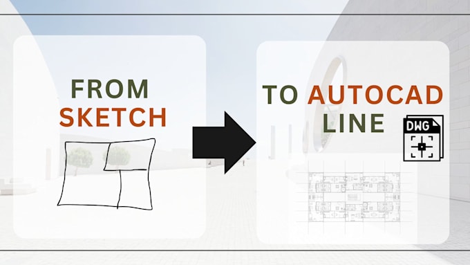 Deliver autocad drawing from pdf or sketch quickly by Alzinou | Fiverr