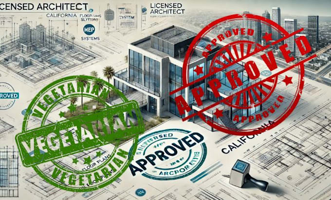 Do california stamp licensed architect for city permit floor plans mep ...