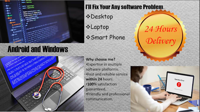 Fix any software problem within 24 hrs by Shinyse | Fiverr