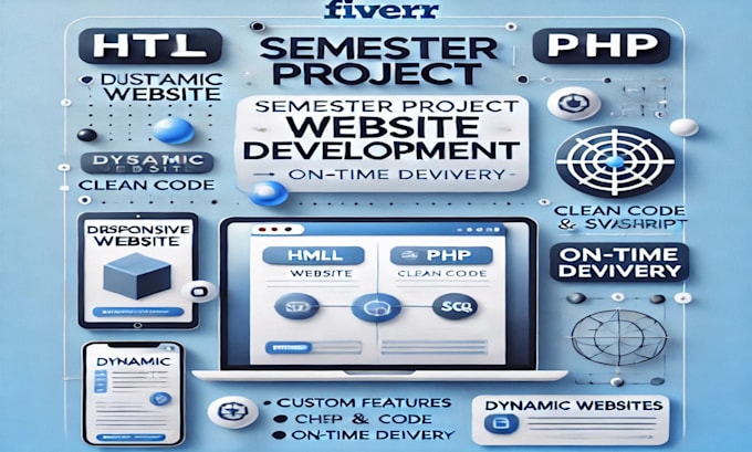 Create your semester project for web development by Wordsbyali786 | Fiverr