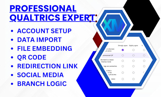 Setup qualtrics data export file embedding qr code redirection link social media by Qualtrics ...