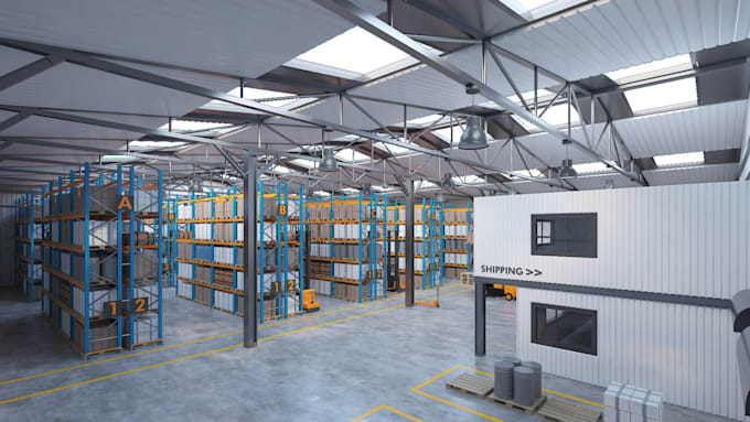 Do 3d cgi warehouse, industrial,commercial storage,depot,factory ...