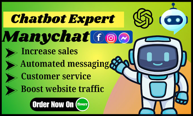Create a facebook messenger chatbot using manychat by Asmabegumbd | Fiverr