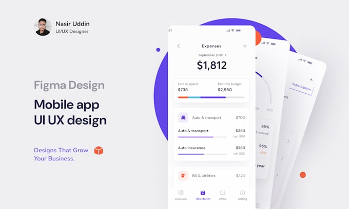 Do professional mobile app ui ux design, custom figma designs for ios, android by Nasir_dm_seo ...