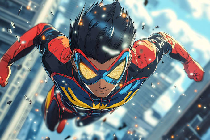 Do a unique superhero comic cartoon character by Alshaibang | Fiverr