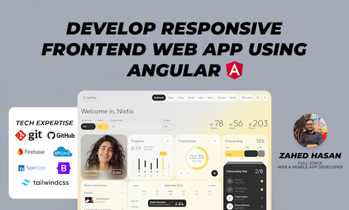 Develop responsive frontend web app using angular by Jinnat75 | Fiverr