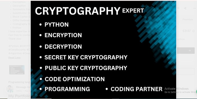 Do cryptography using python, coding theory, java script by ...