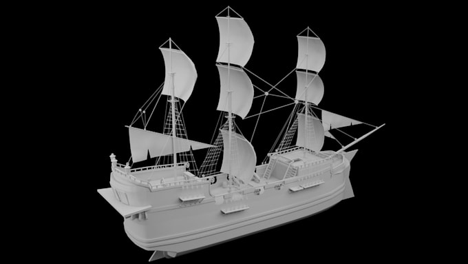 Model shipping container, ship, boat, yacht, 4k rendering, blender, 3d ...