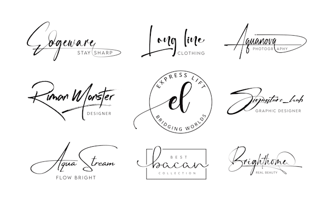 Design signature, handwritten, cursive, handwriting logo by Signature ...