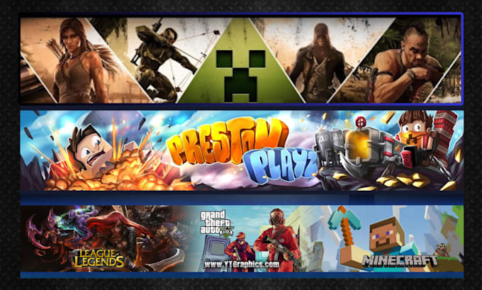 Draw a cartoon gaming pfp, banner with text for twitch, youtube, kick ...