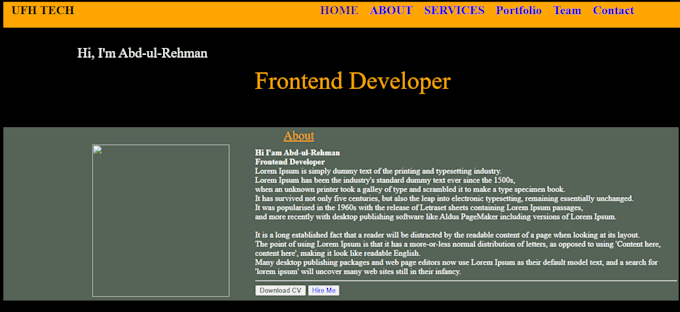 Front end web development html css and javascript designs by Techbyrehman | Fiverr