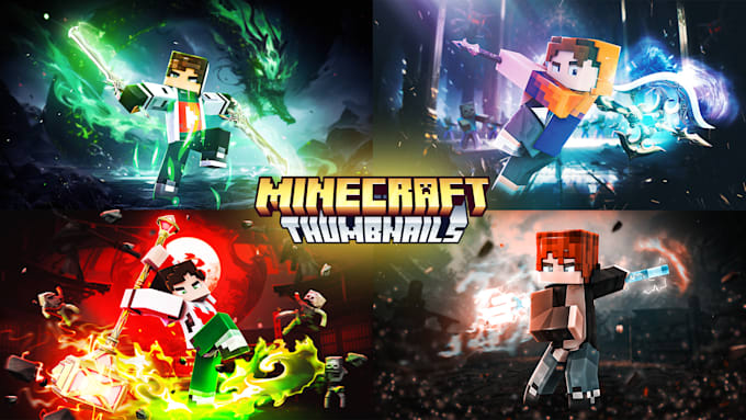 Design custom minecraft thumbnails and gfx by Madcraftz | Fiverr